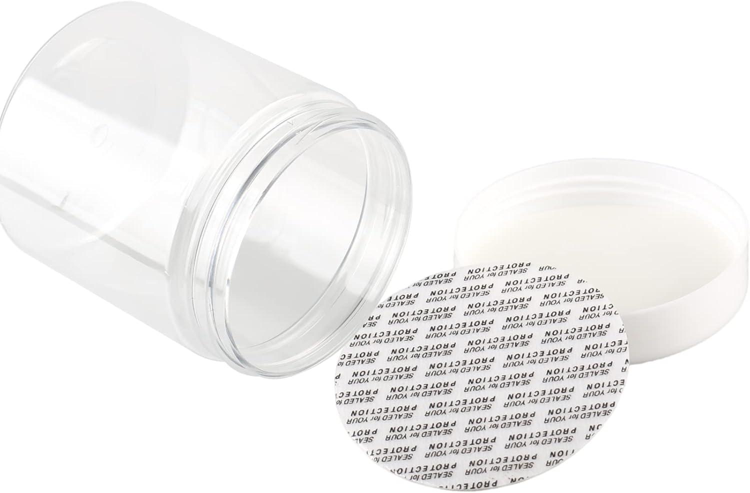 Buy Tianzd 12-Piece Small 250ml Transparent Plastic Cream Cans with ...