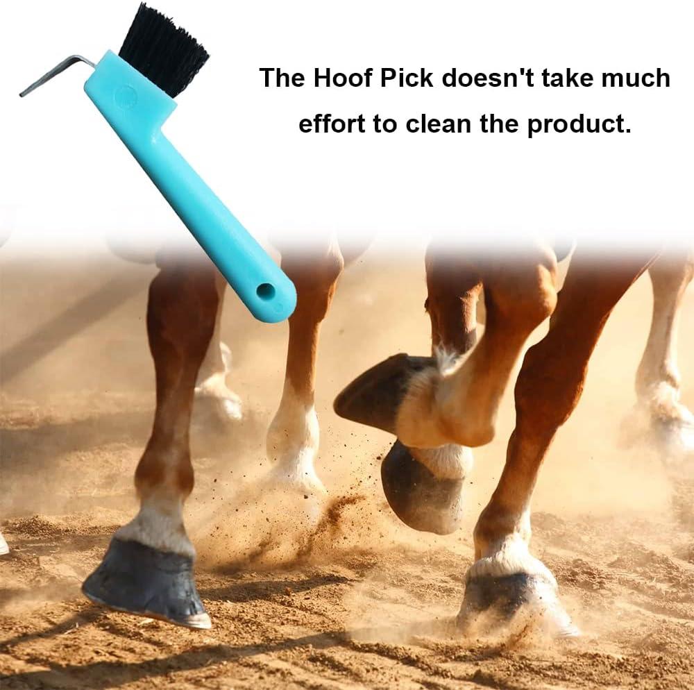 Horse Hoof Pick Brush Ergonomic Hoof Cleaner Portable Hoofpick for Home ...