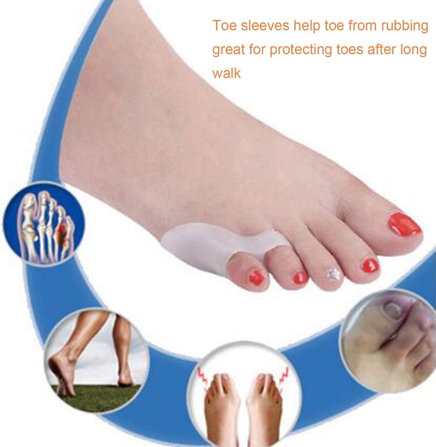 Pink Silicone Toe Separators - 10 Pcs for Tailor's Bunion Pain Relief ...