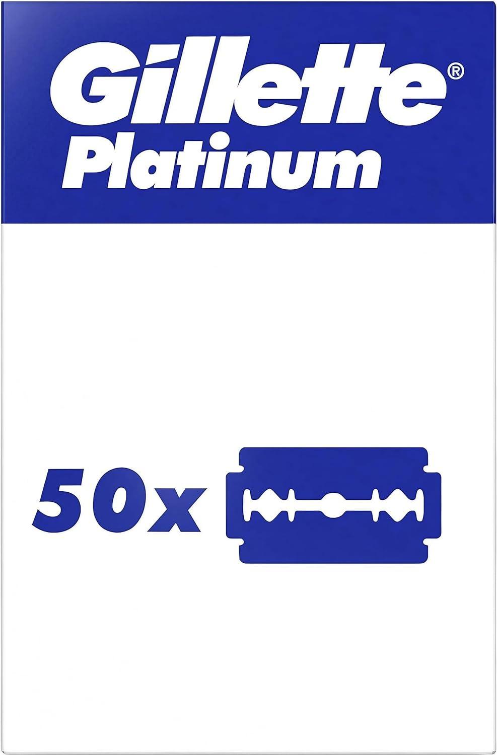 Buy 50 Gillette Platinum Premium Razor Blades - International Shipping ...