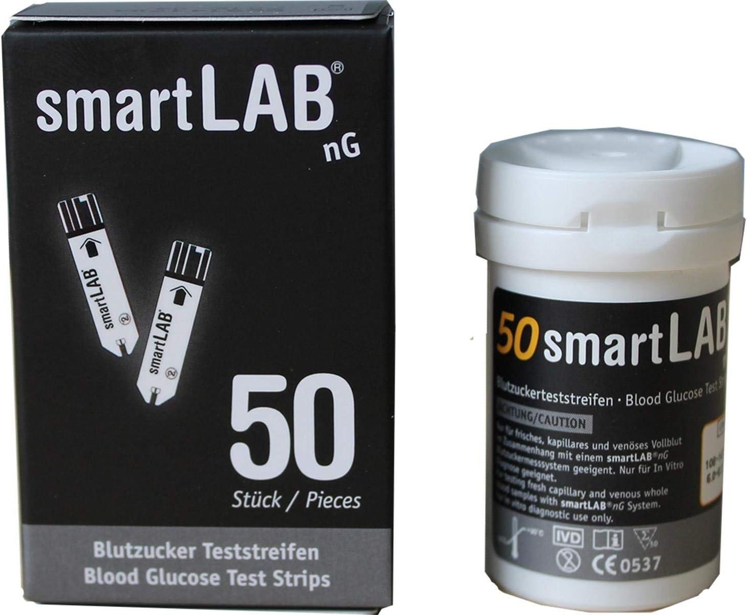Buy smartLAB nG Blood Glucose Test Strips (50 Count) - Compatible with ...