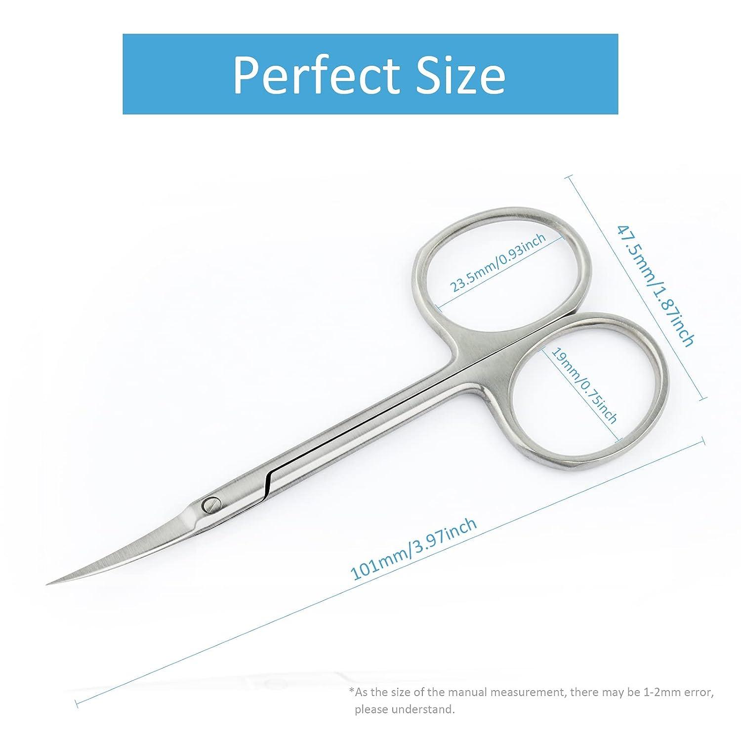 Qunzhao Curved Cuticle Scissors - Stainless Steel Grooming Blades for ...