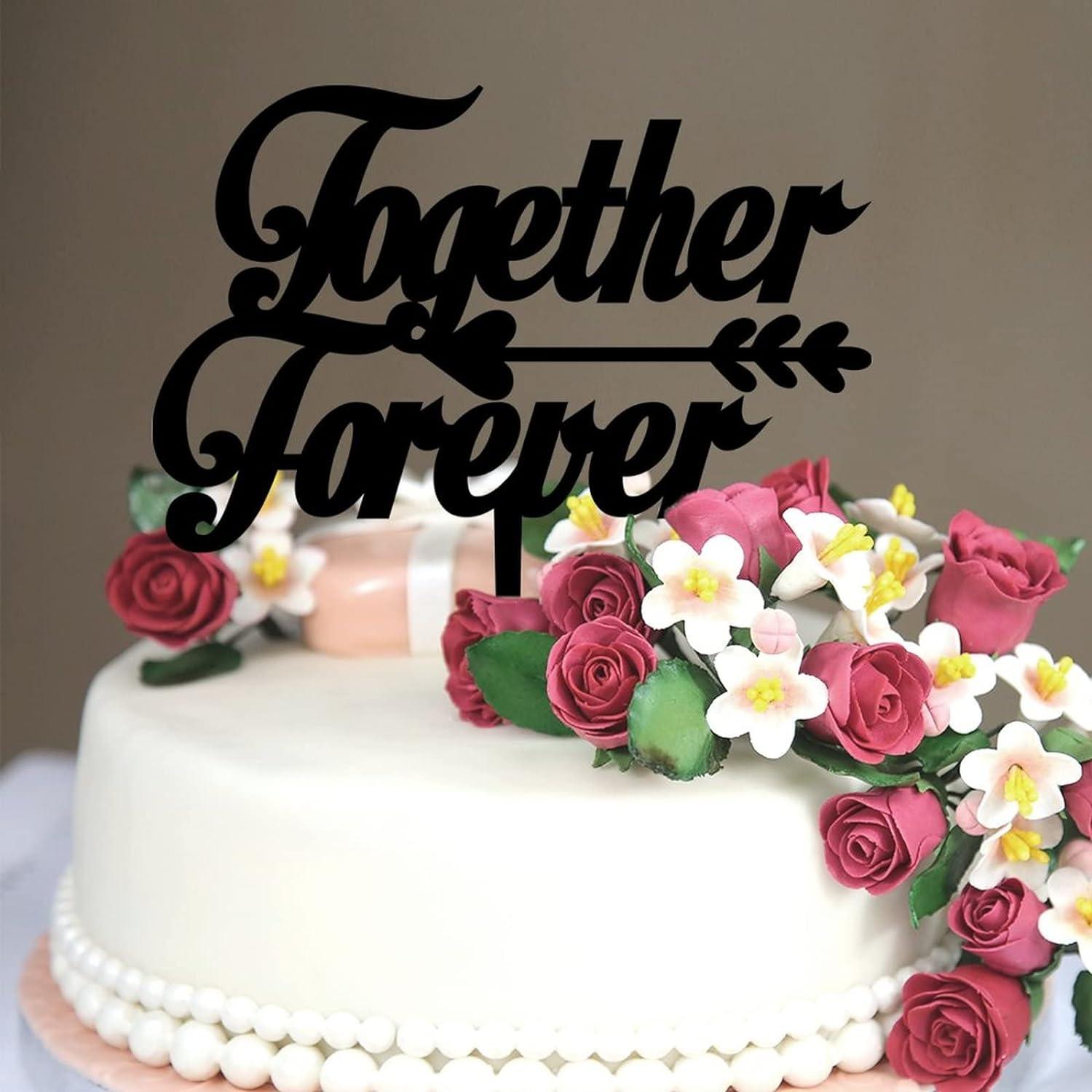 Together Forever Cake Cupcake Toppers Diamond Ring Bachelorettes Party ...