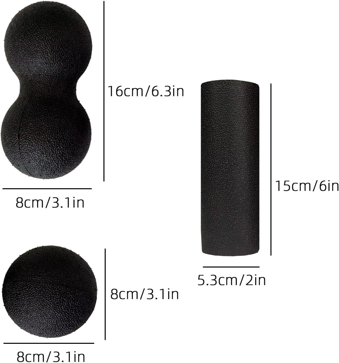 DALAETUS 3 Piece Fascia Ball Set | Reusable Massage Balls & Mini Roller ...