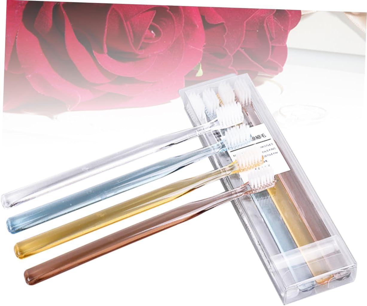 PartyKindom 8 Pack Soft Toothbrushes for Kids - Crystal Bristles ...