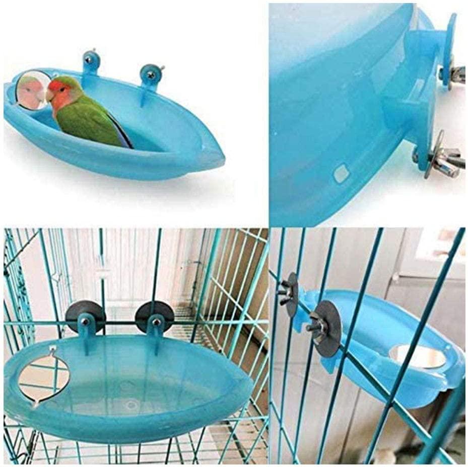 SHINYLYL Bird Bath Tub Bowl Hanging Toy for Parrot Budgie Cockatiel ...