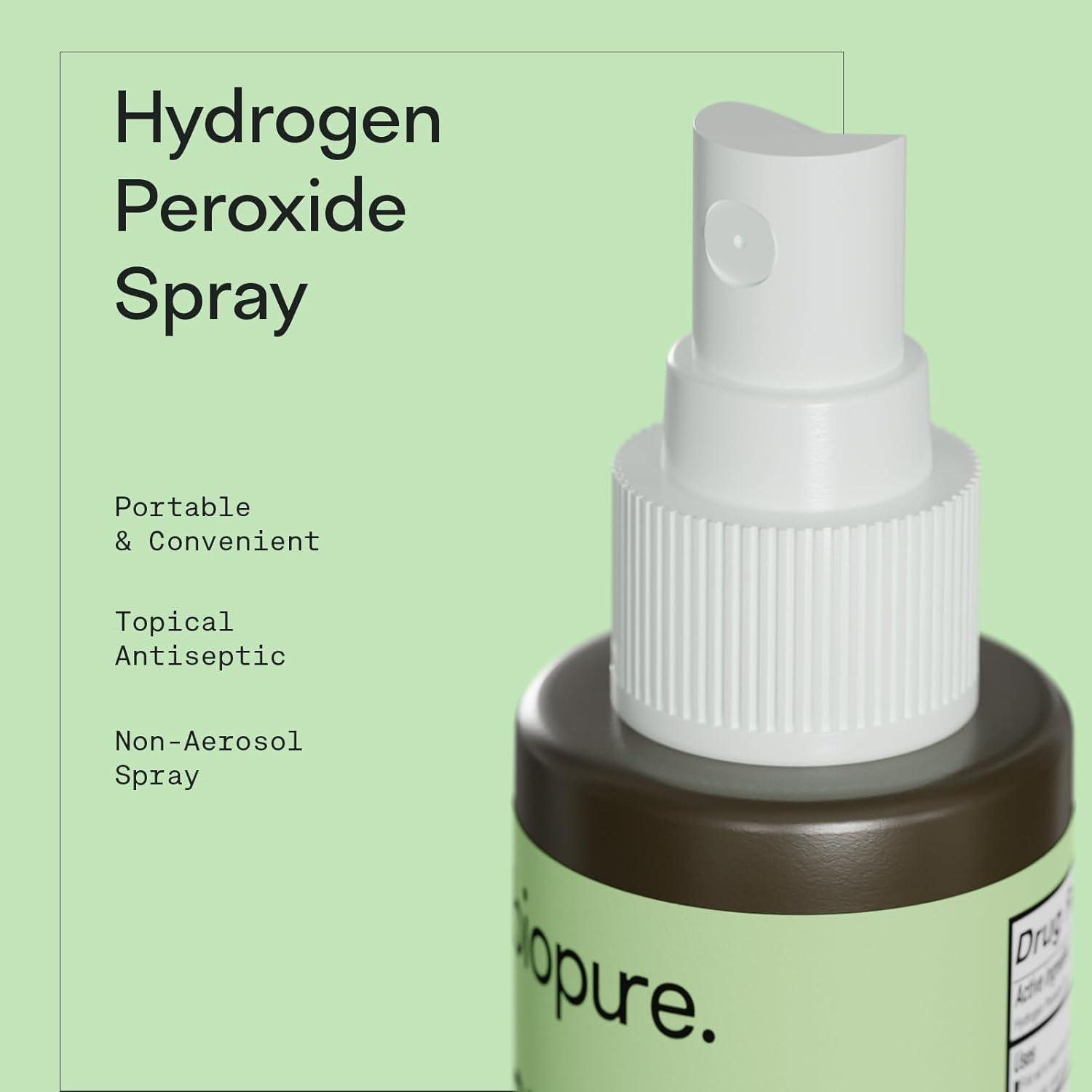6 Fl Oz Hydrogen Peroxide Spray - Non-Aerosol Topical Antiseptic for ...
