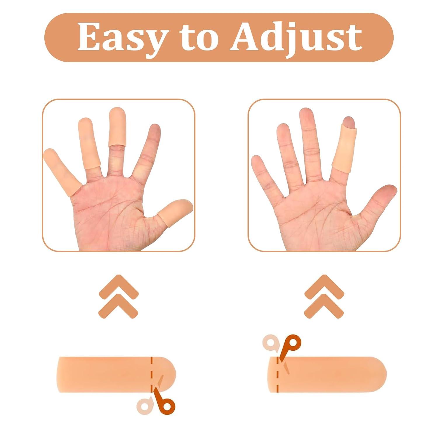 20 PCS Silicone Finger Protectors for Finger Cracks, Calluses ...