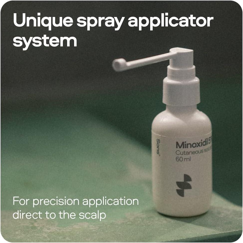 Sons Minoxidil 5% Cutaneous Solution For Men Hair Regrowth & Thickening ...