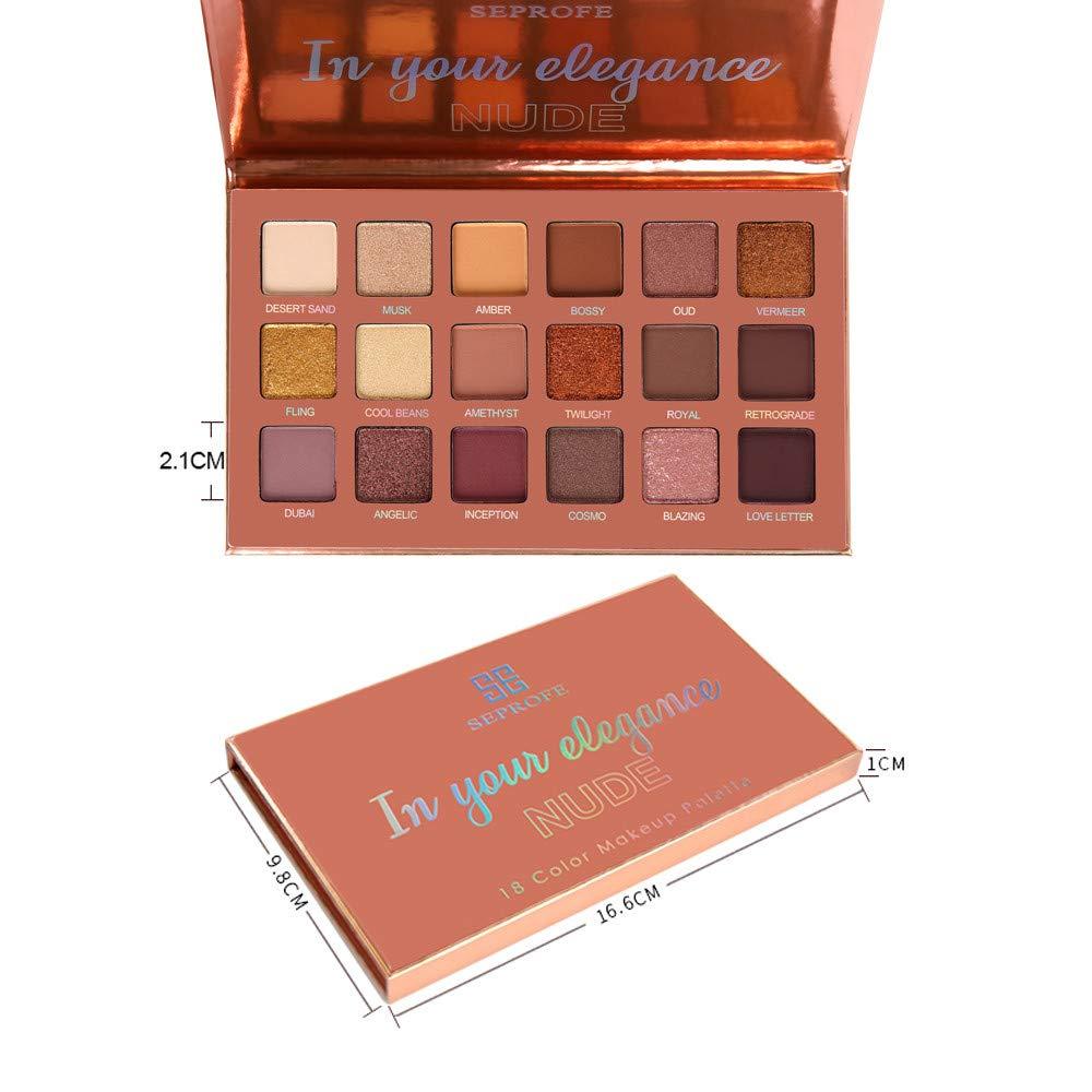 18-Color Eyeshadow Palette Kit - Glitter, Matte & Shimmer Eye Makeup ...