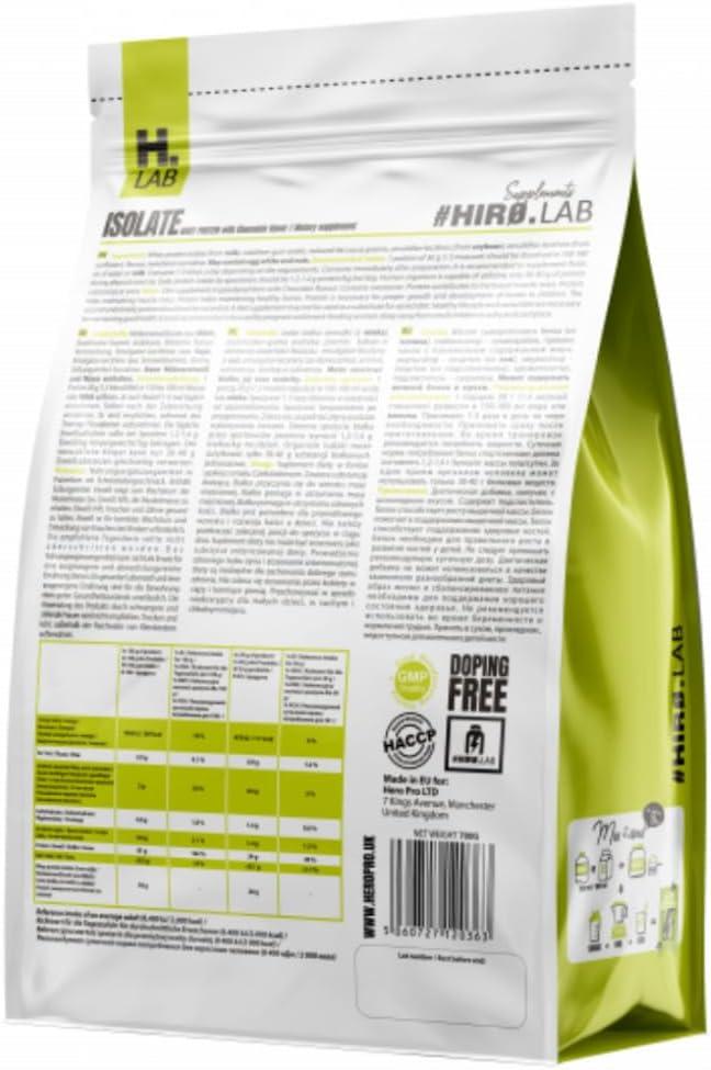 #HIRO.LAB Whey Protein Isolate - 700g | Low Carbs and Fats | WPI ...