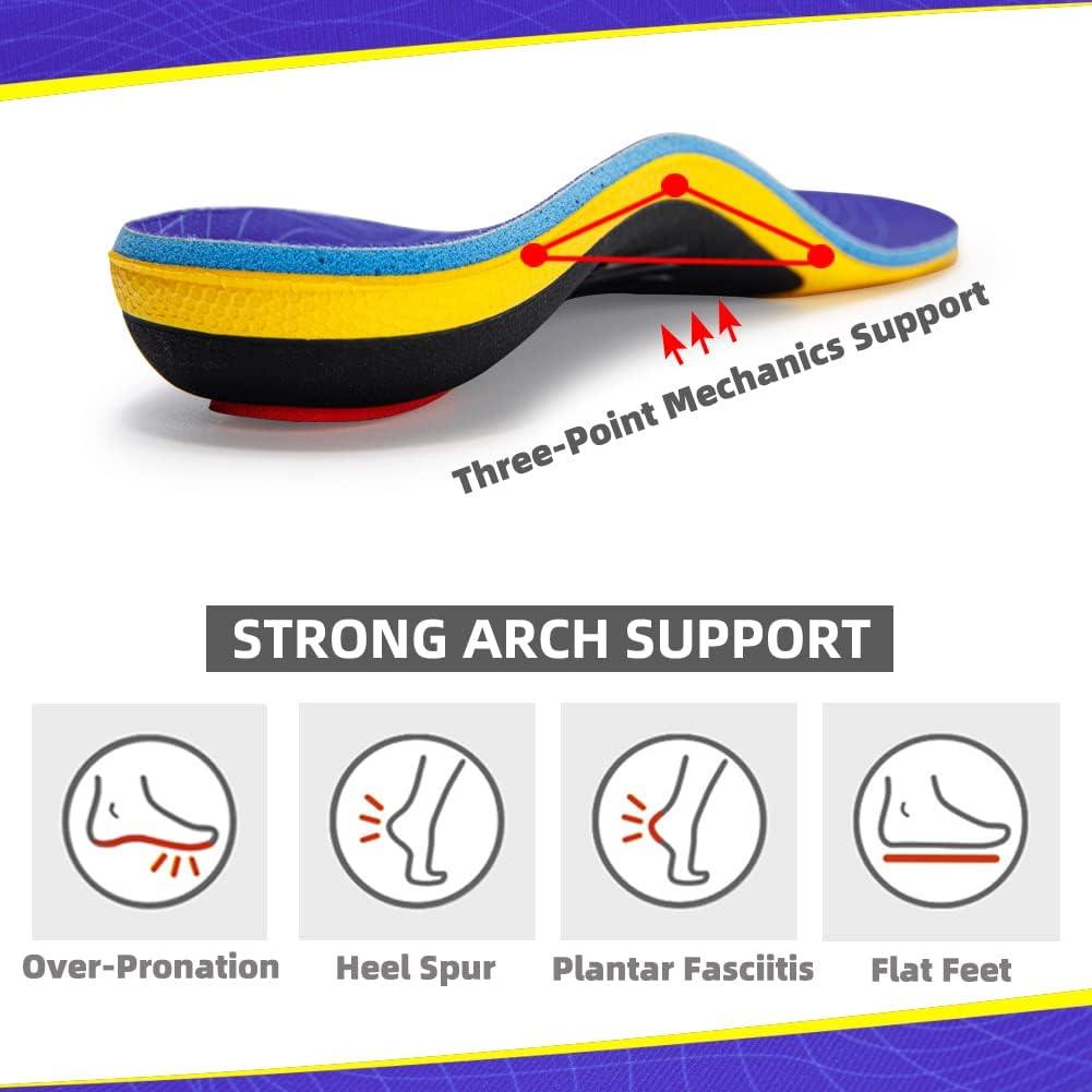 VALSOLE Heavy Duty Support Orthotics for 220+ lbs - Plantar Fasciitis ...