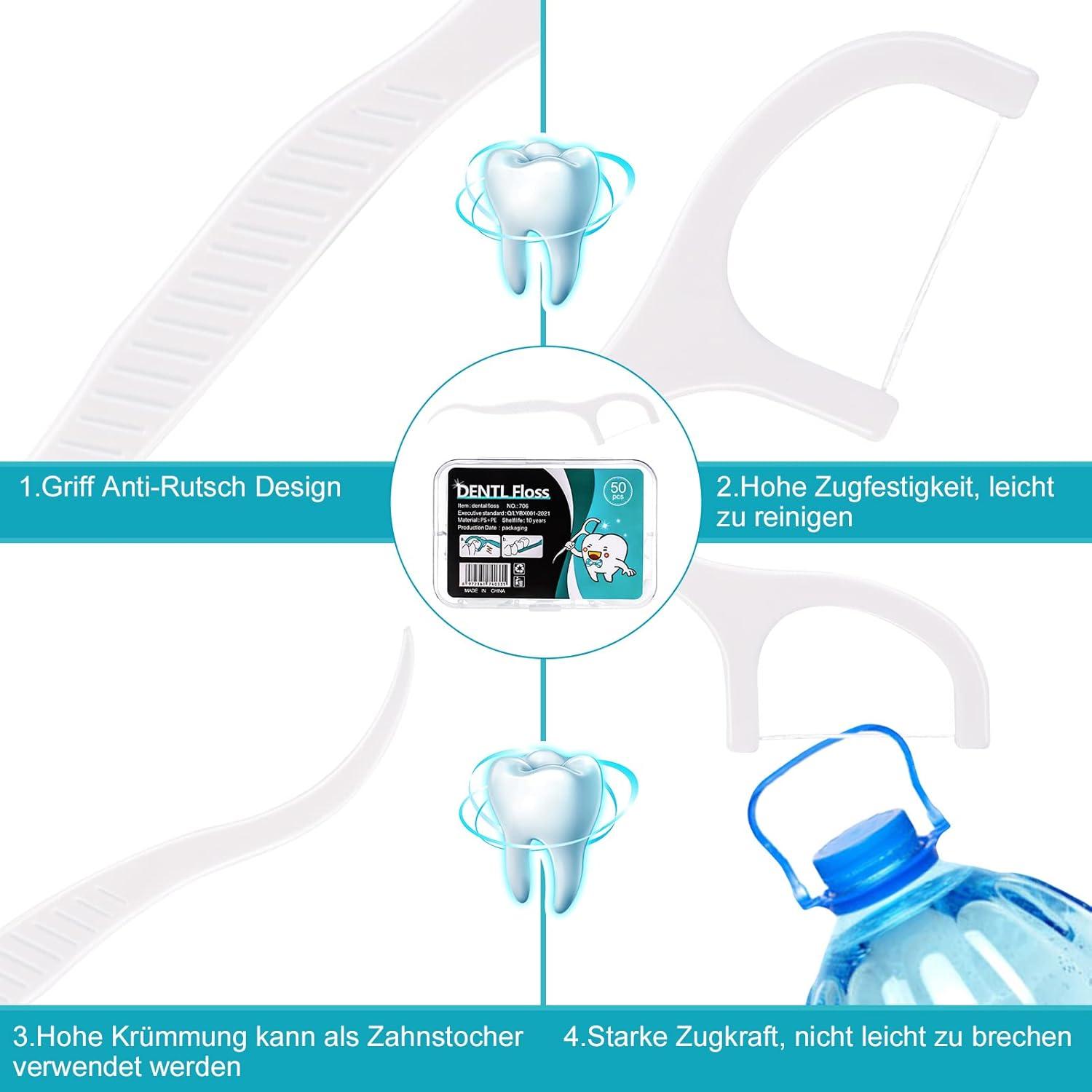 Laokai 400 Pieces Dental Floss - Disposable Tooth Cleaning Picks & Silk ...