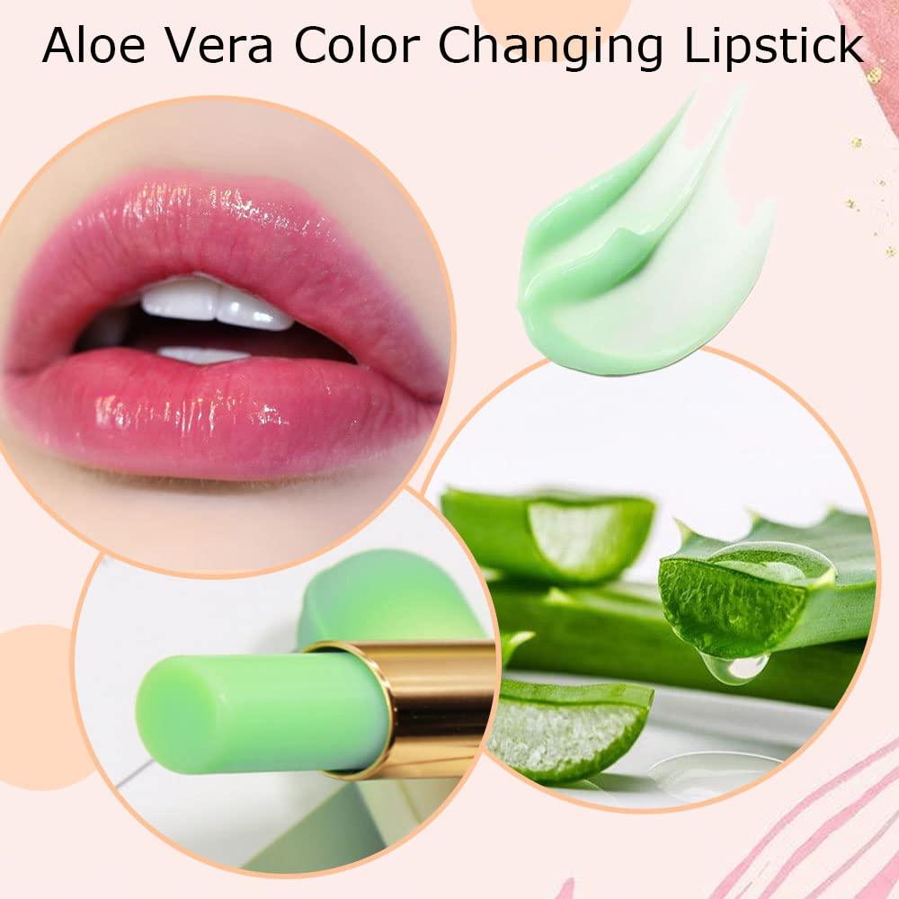 Evpct 2Pcs Aloe Vera Tinted Lip Balms | Color Changing Lipstick Balm ...