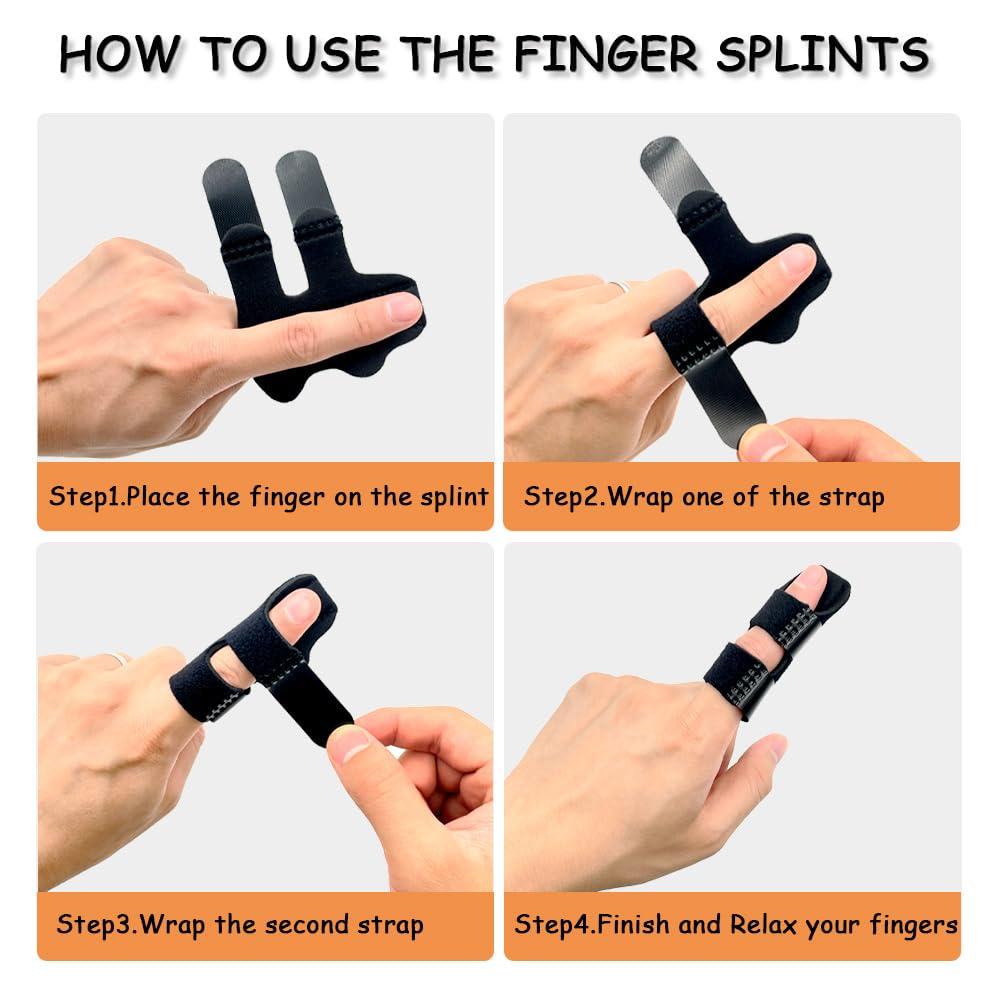 LICQIC Finger Splint Support - Finger Straightener for Broken ...
