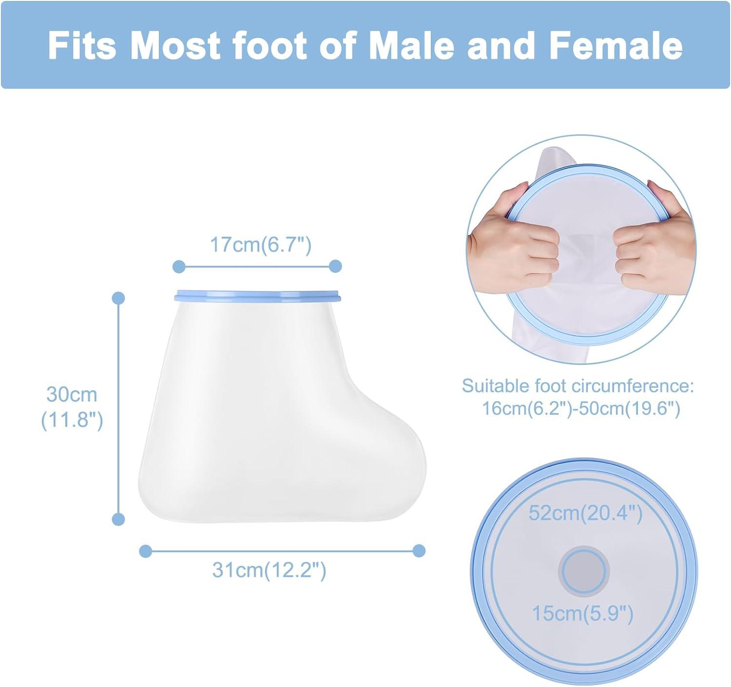 Apasiri Waterproof Foot Cast Cover - Reusable Adult Ankle Toe Protector ...