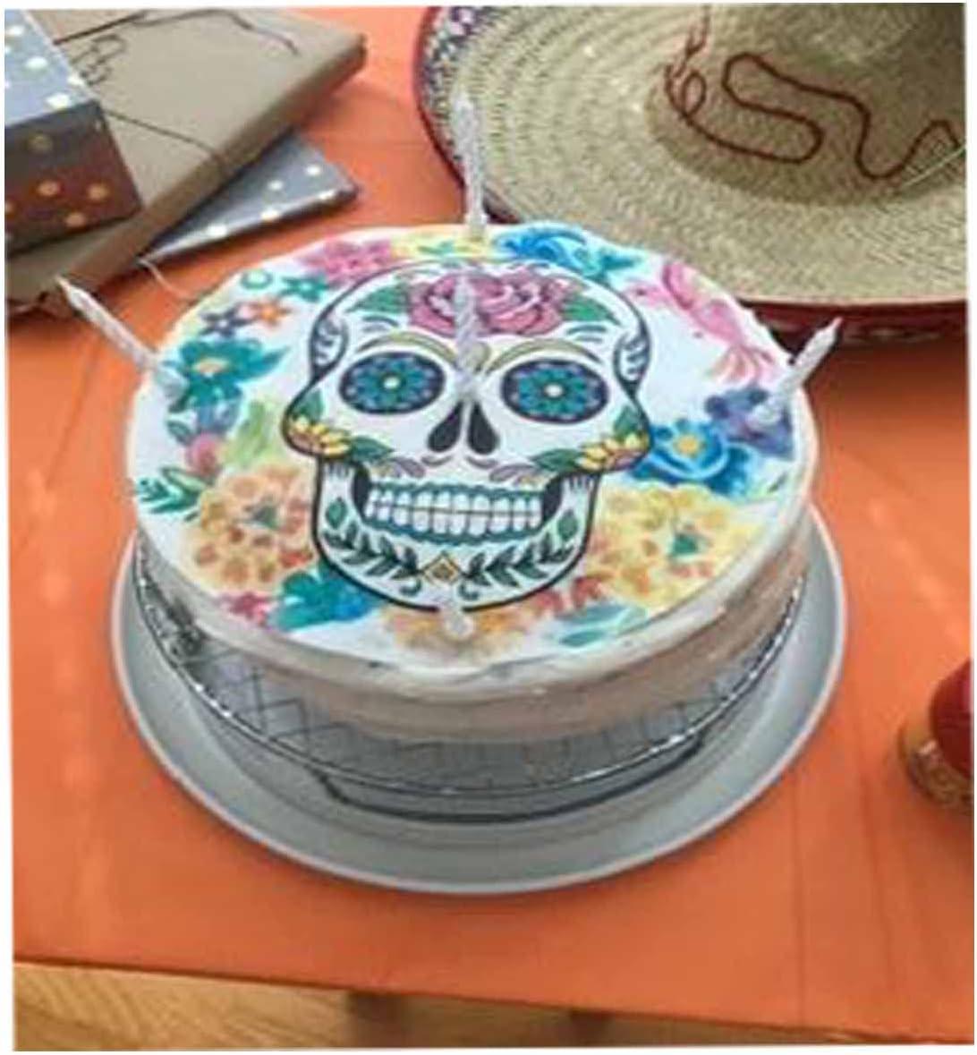 Skull Cake Topper - Edible Icing or Wafer paper - Mexican - Frieda ...