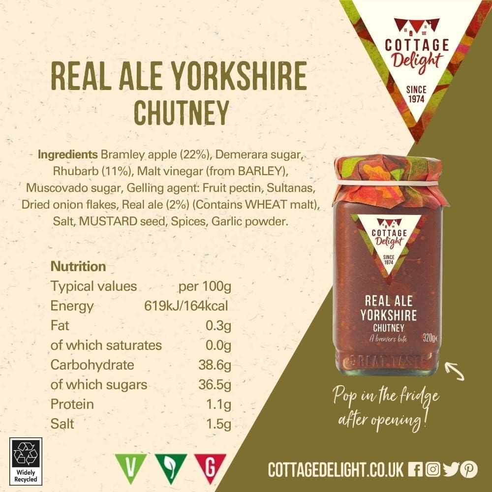 Cottage Delight Real Ale Yorkshire Chutney 320g - Authentic flavor ...