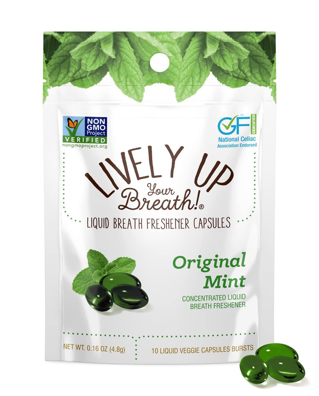 Chewable Mint Capsules 120 ct - Vegetarian Formula for Fresh Breath ...