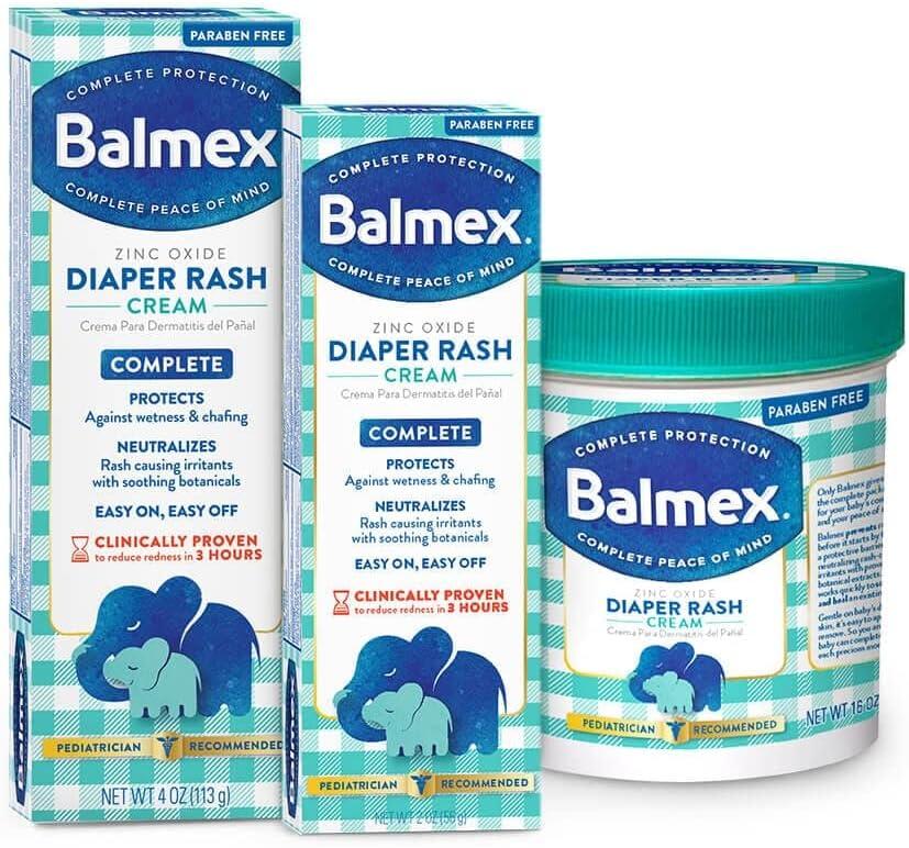 BALMEX Complete Protection Diaper Rash Cream 2 Oz (2 Pack) - Advanced ...