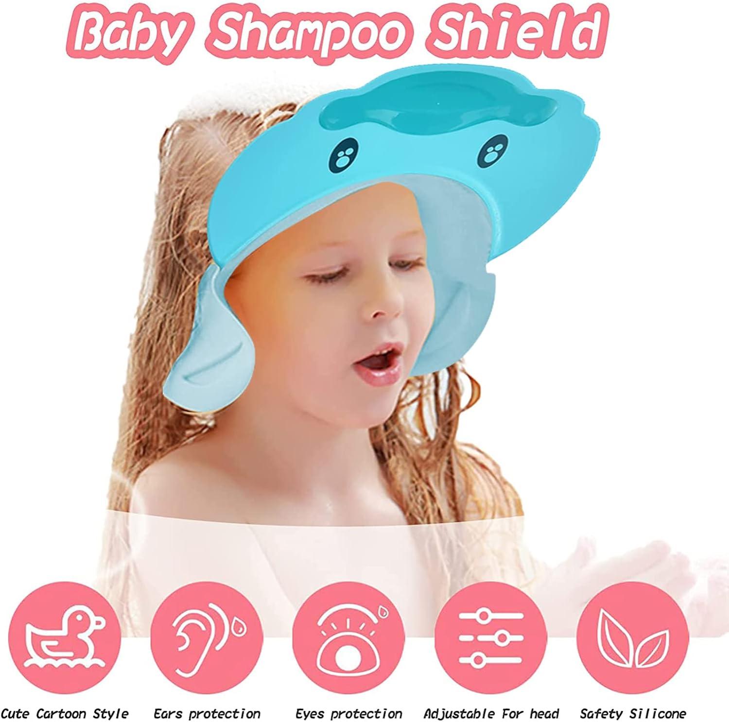 Baby Shower Cap Shield - Adjustable Soft Silicone Shampoo Visor for ...