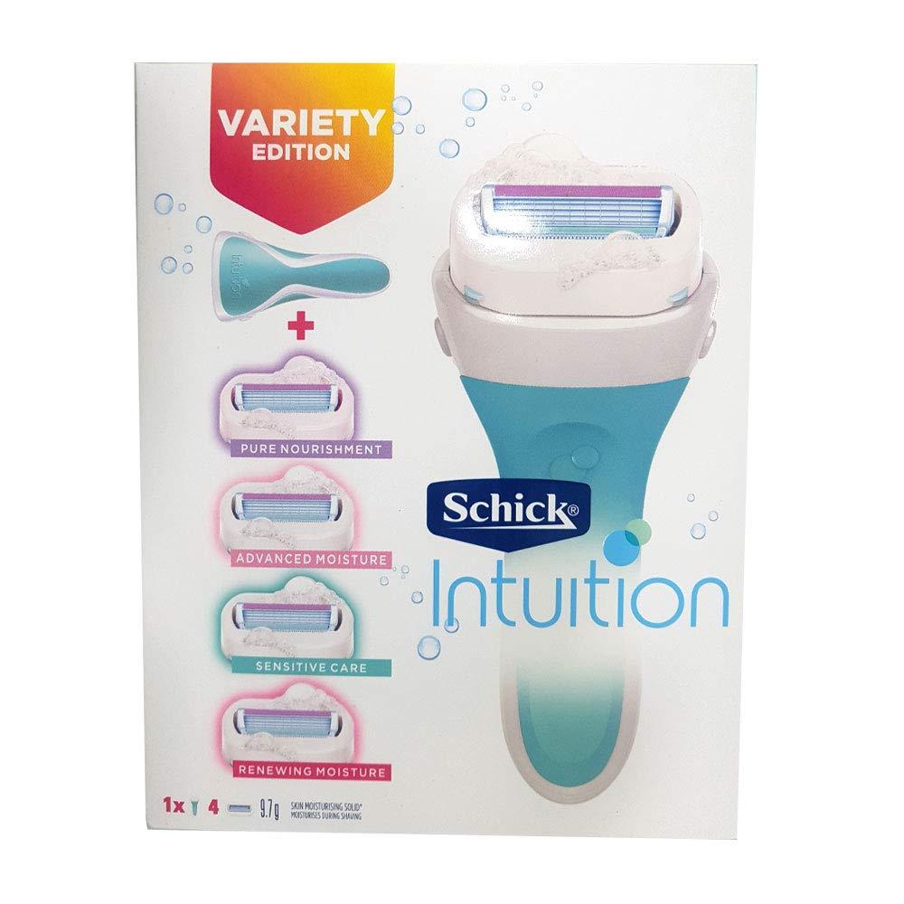 Schick Intuition Variety Edition 1 Razor Handle + 4 Cartridges ...