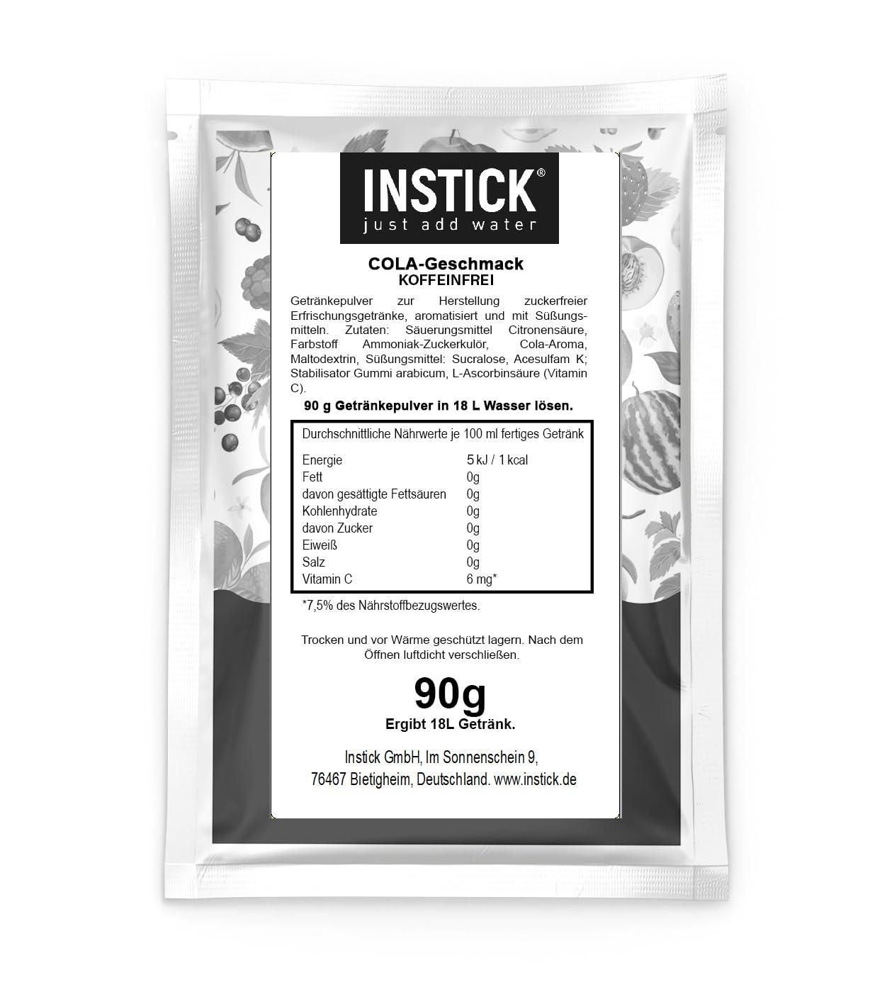 Buy Intick Sugar-Free Instant Cola Drink Powder - Vegan Low Calorie ...