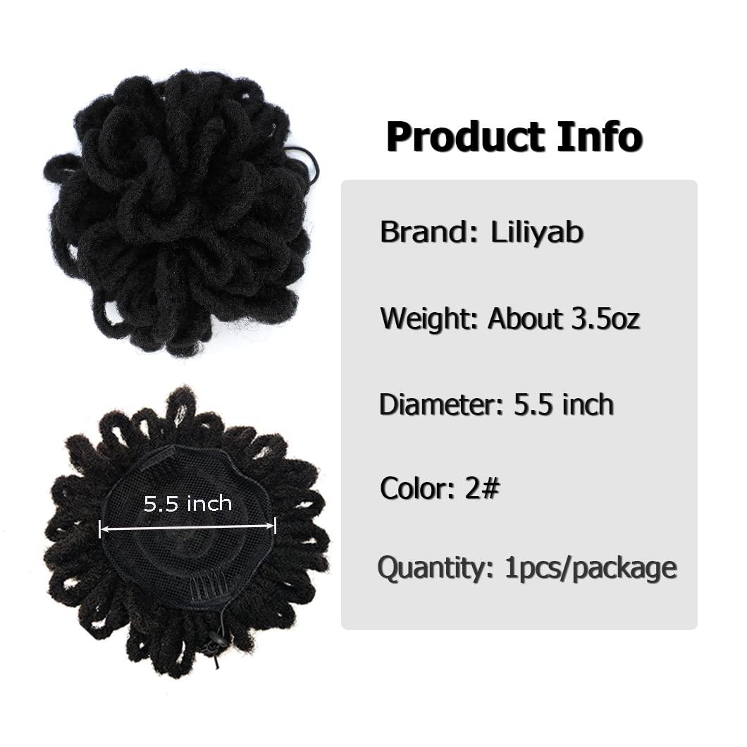 Liliyab Loc Bun Dreadlock Afro High Puff Drawstring Ponytail for Black ...