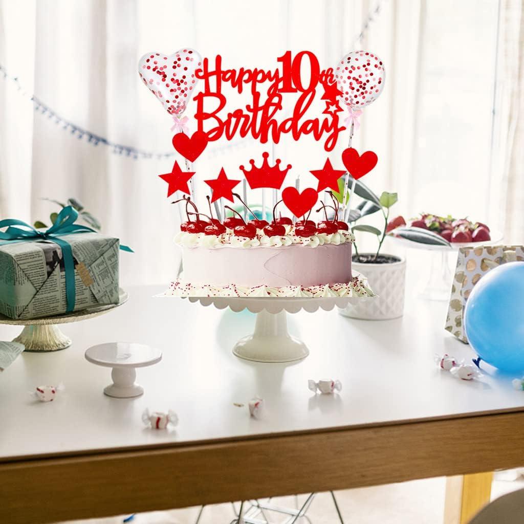 Red Cake Decoration 30th Birthday Woman Happy 30th Birthday Cake ...
