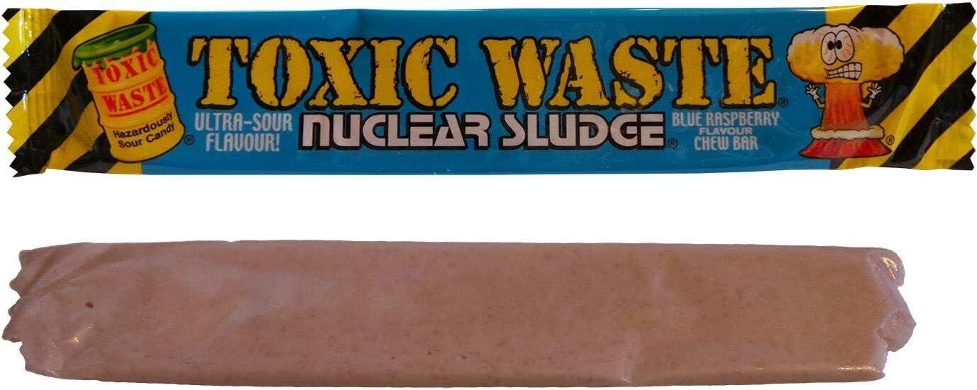 Nuclear Sludge Chew Bar - Sour Blue Raspberry Flavor - 12 Pack ...