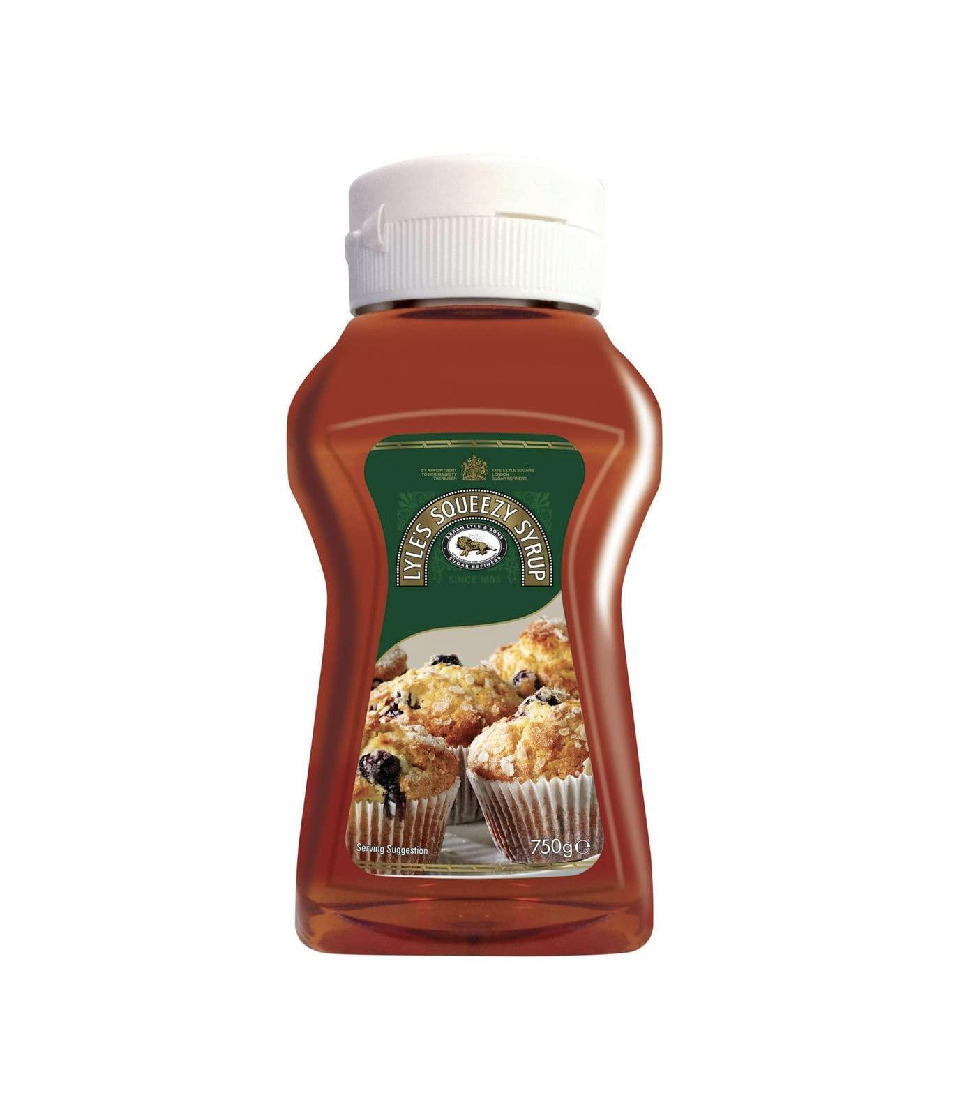Lyle's Squeezy Syrup 750g - Delicious Golden Syrup for Baking & Cooking ...