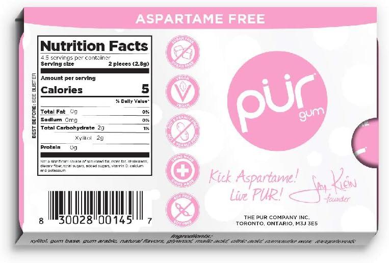 - Pur Gum Sugar Free Chewing Gum Bubble Gum 9-Piece | Buy Now with ...