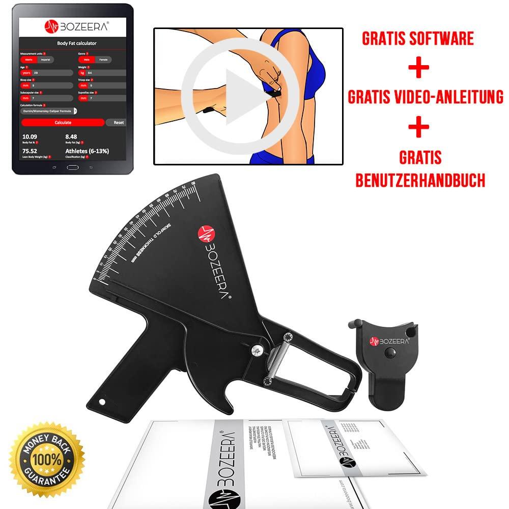 Bozee Premium Body Fat Measuring Device Pro - Caliper Body Fat Pliers ...