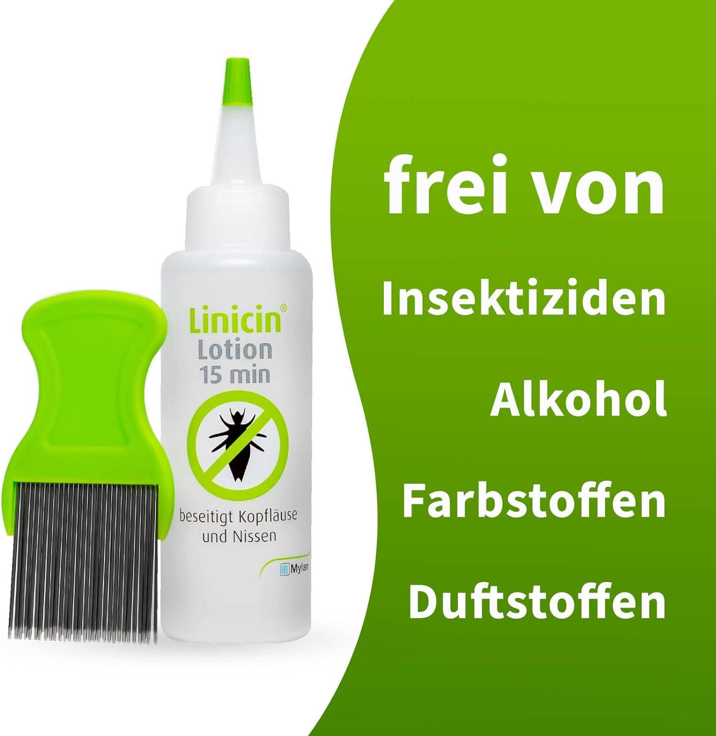 Linicin Lotion with Lice Comb (100 ml) - Effective Head Lice Treatment ...