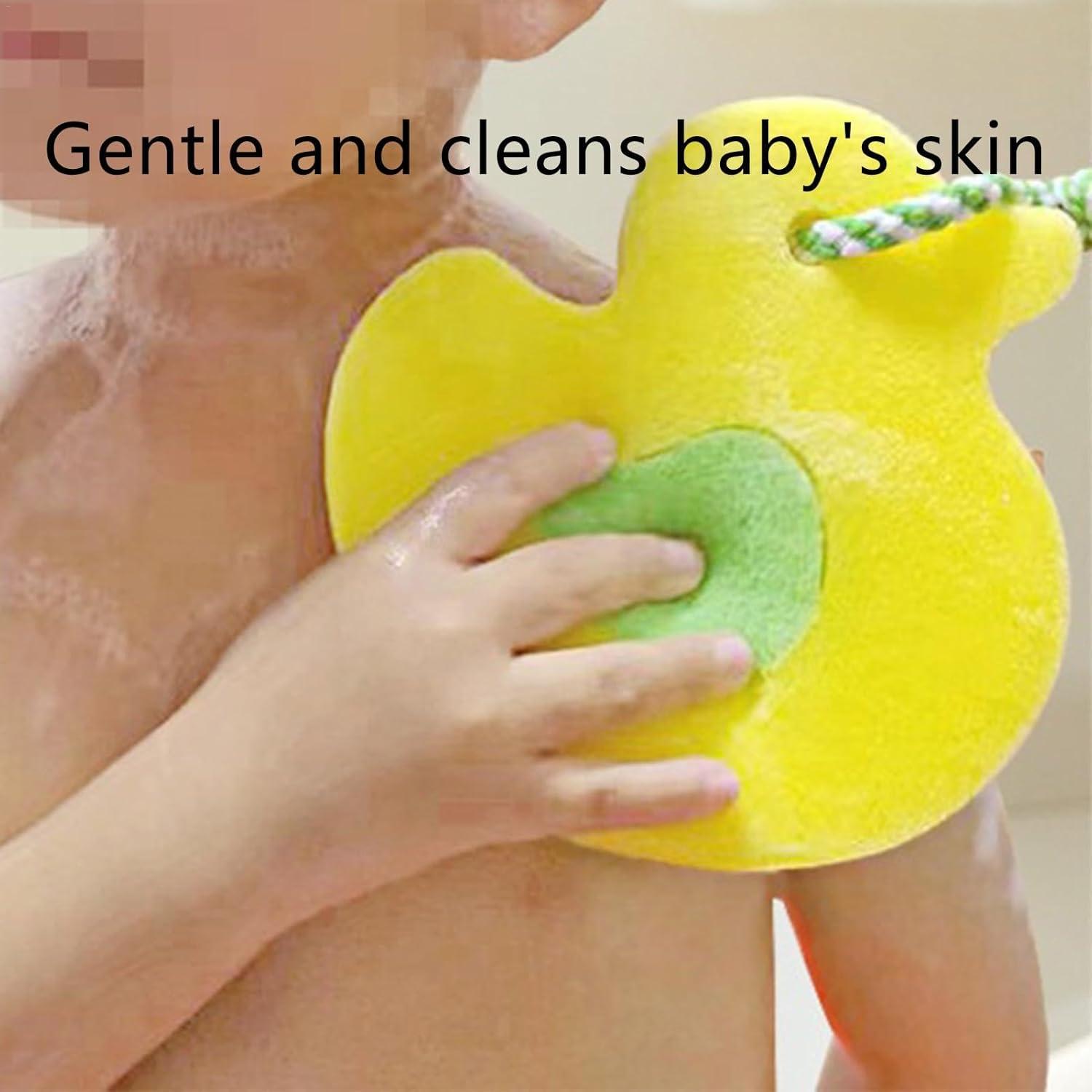 Moslate Body Wash Sponge | Animal Shape Back Scrubber - Bathing Sponge ...