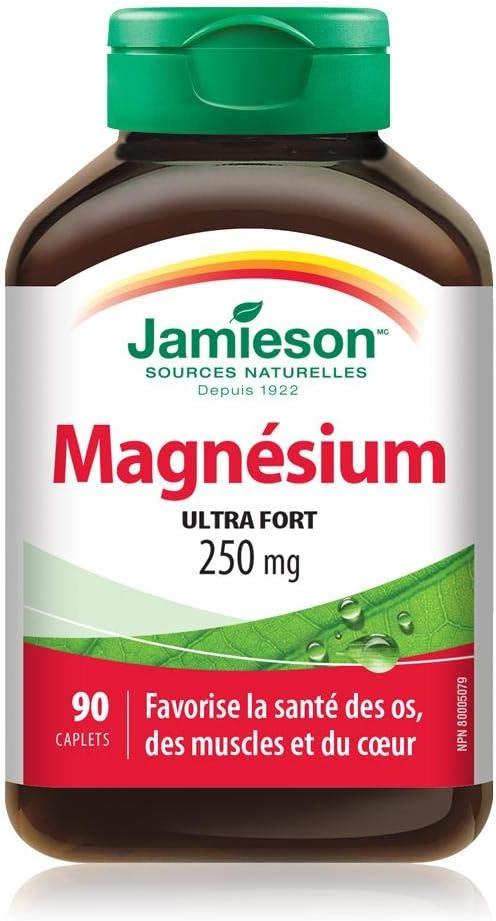 Jamieson Magnesium 250mg 90 Tablets - Essential Mineral Supplement ...