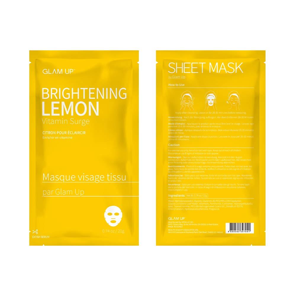 Glam Up Brightening Lemon Sheet Mask - Pack of 10 Sheets | Buy Now with ...