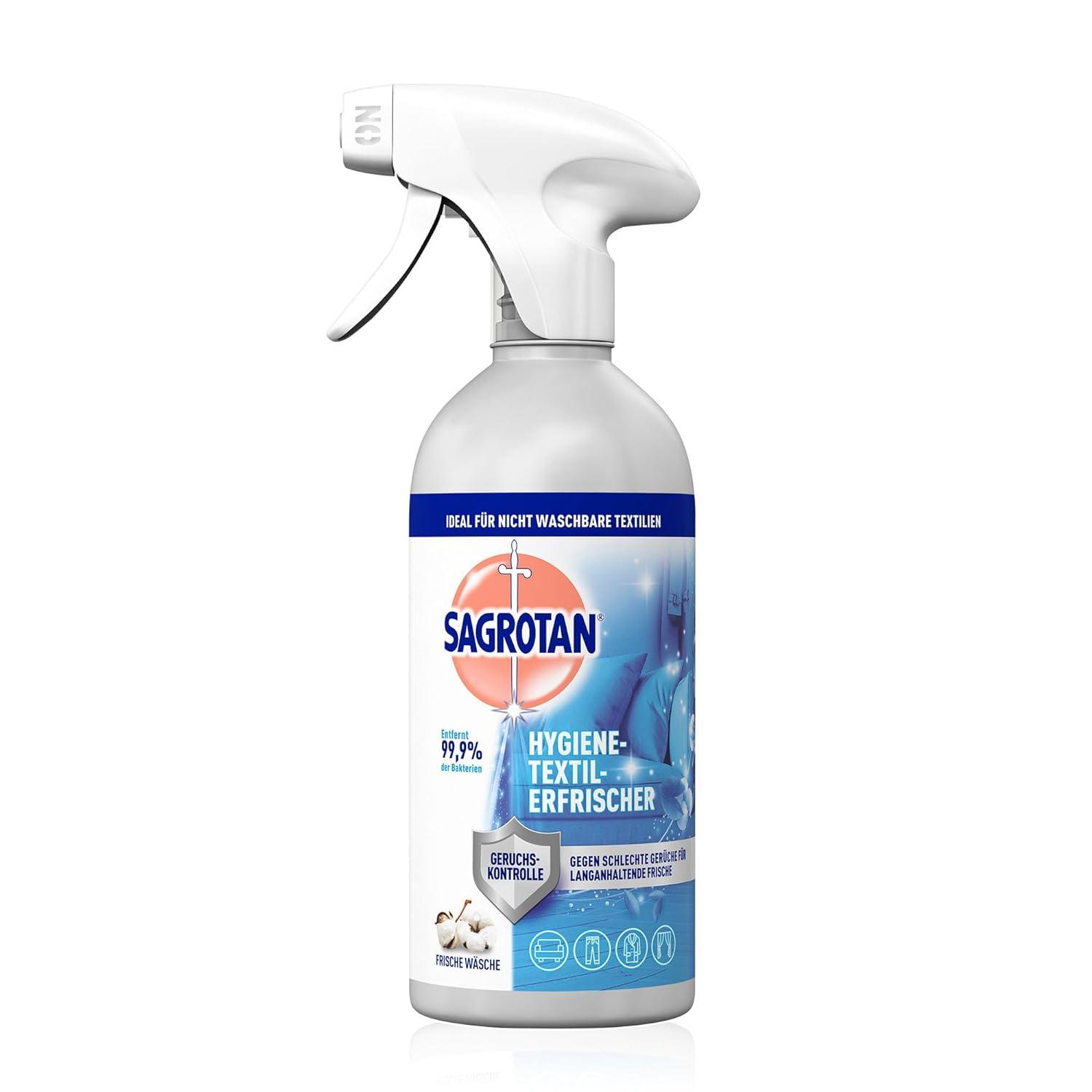 Sagrotan Hygiene Textile Fresh 500ml - Removes Odors & Bacteria for ...