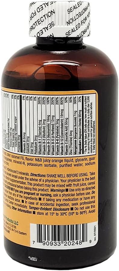 Germa B-Complex Syrup 8 oz - Sugar Free Dietary Supplement for Bone ...