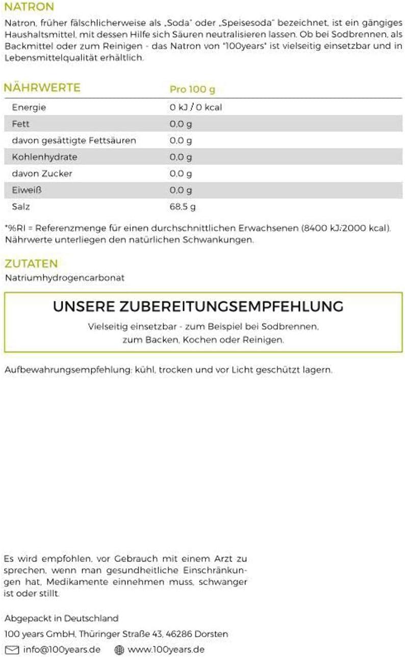 100years GmbH Natron 5000G (5 kg) - Pharmaceutical Quality Sodium ...