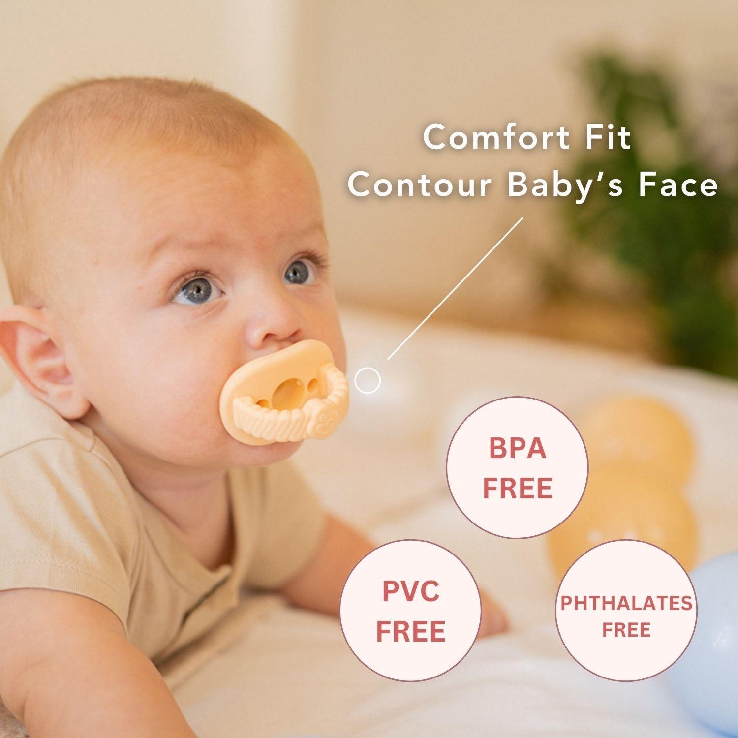 NatureBond Silicone Baby Pacifier with Hygiene Cover | Newborn 0-6 ...