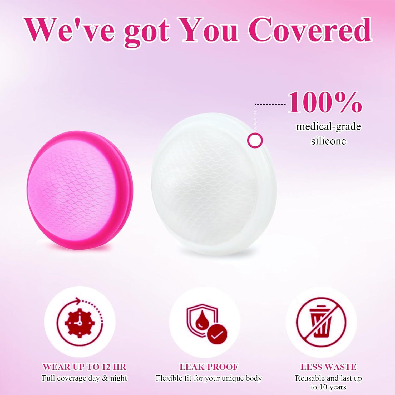 Buy Feminal Menstrual Discs - Reusable Extra Thin Period Discs in White ...