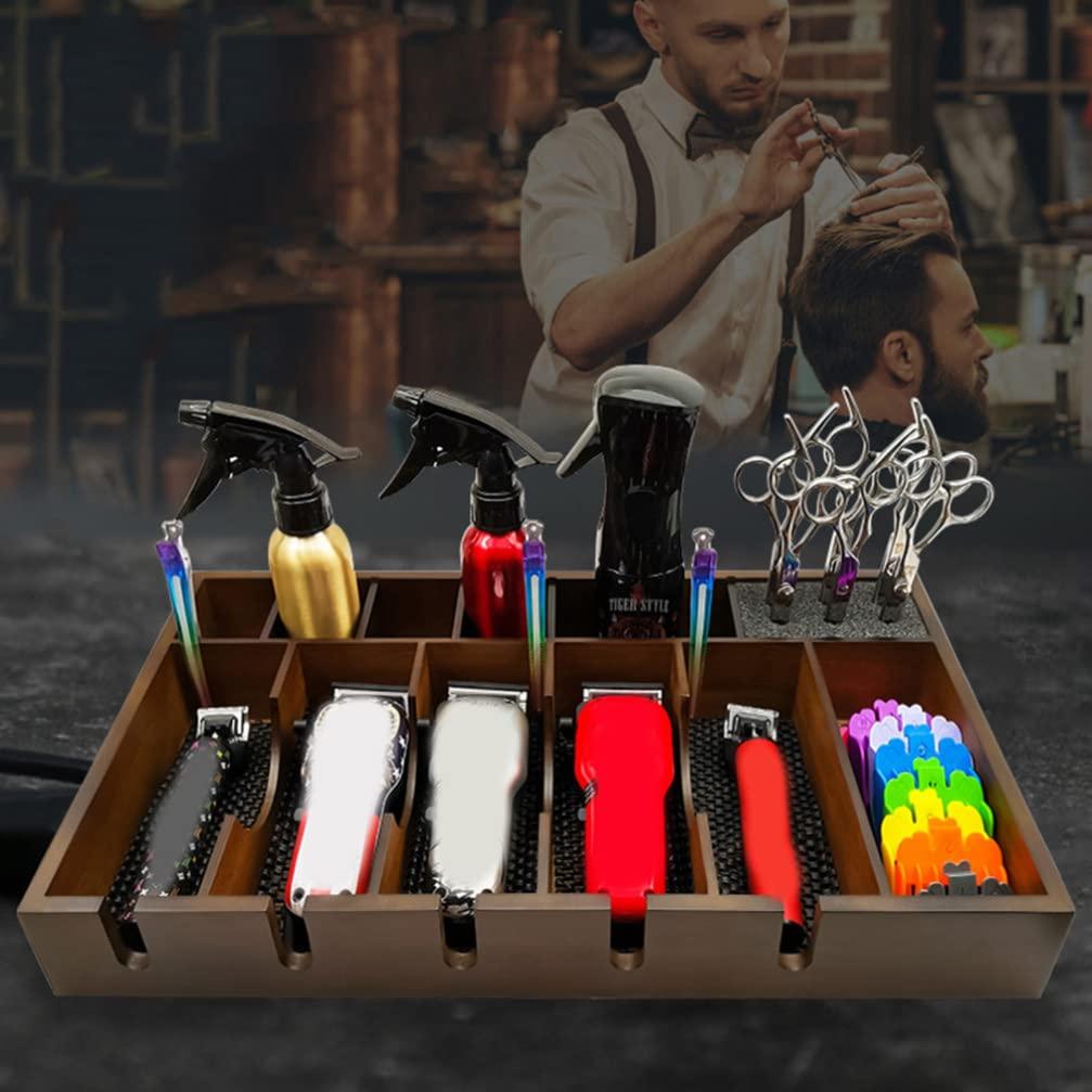 Hair Clipper Storage Tray Organizer - Vintage Barber Tool Holder for ...