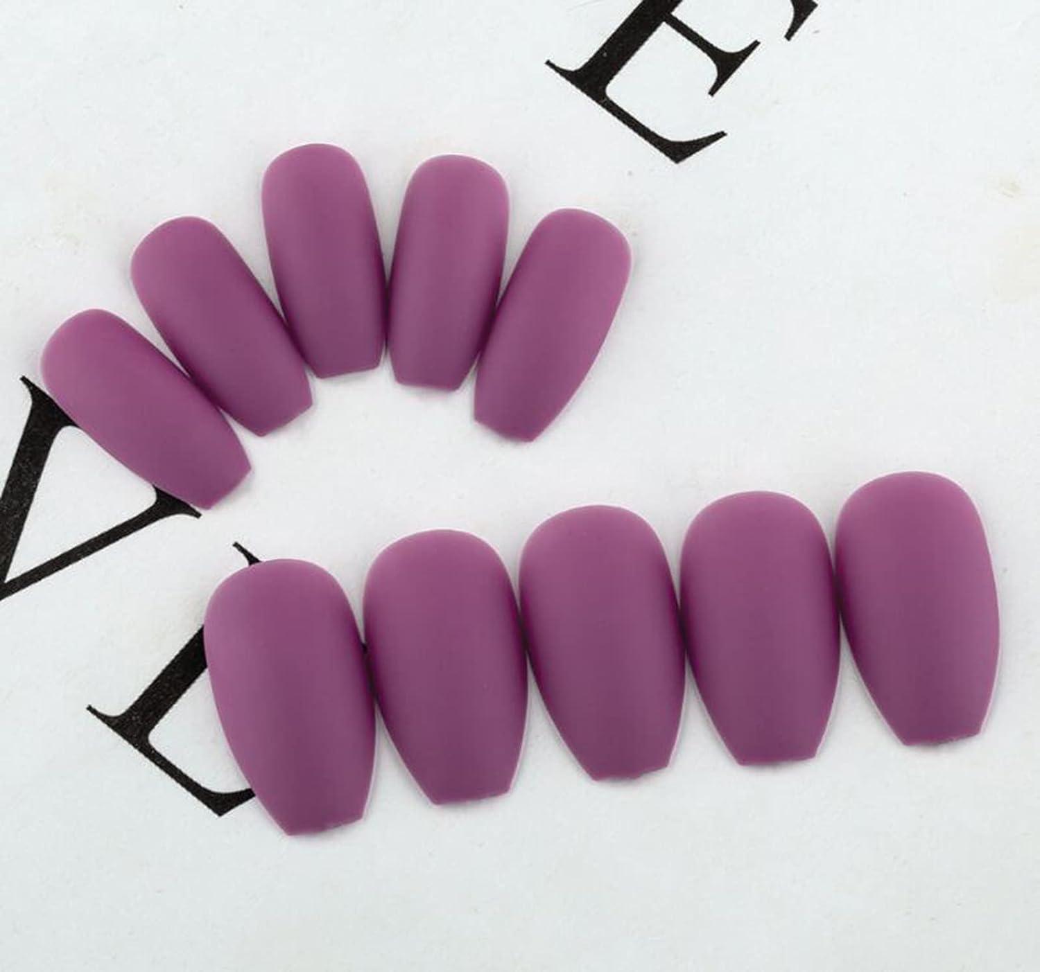 240pc Short Coffin Press on Nails Matte Ballerina False Nails Mixed ...