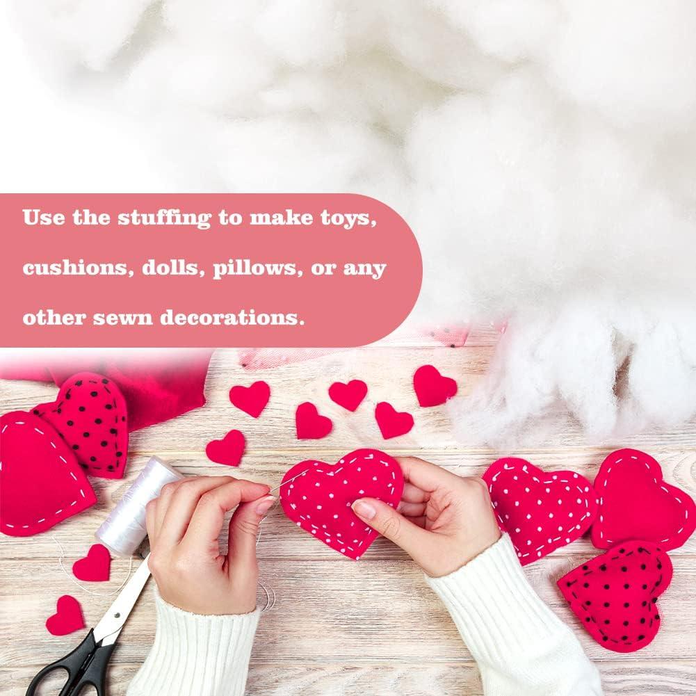 Premium 50g Polyester Fiber Fill for Stuffed Animals, Crafts, Pillows & Cushions | High ...