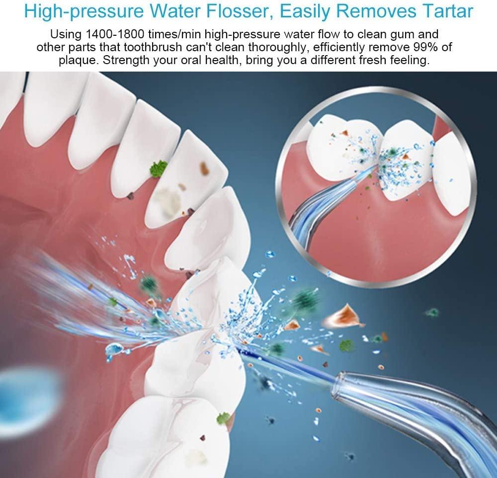 Cordless Water Flosser - Portable, Rechargeable, IPX7 Waterproof - 3 ...