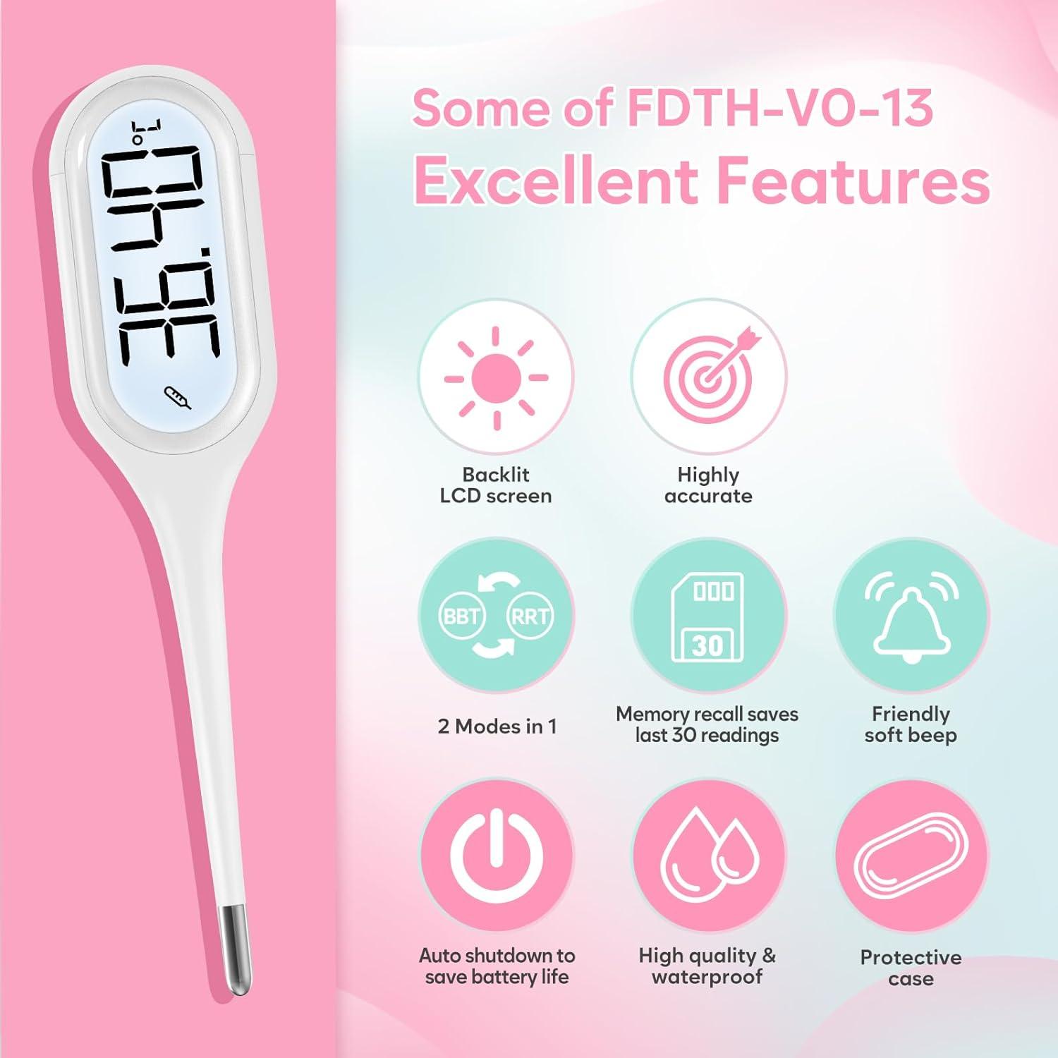 Digital Basal Body Temperature Thermometer | Dual Modes | Easy Home ...
