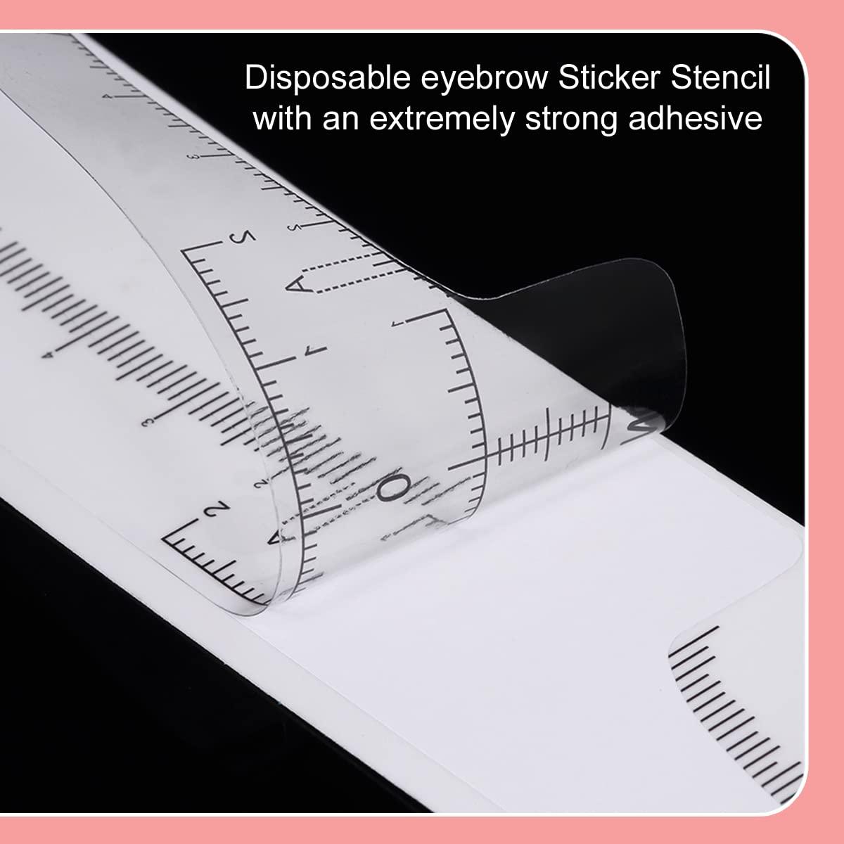100 Pack KINGMAS Disposable Eyebrow Ruler: Microblading Adhesive ...