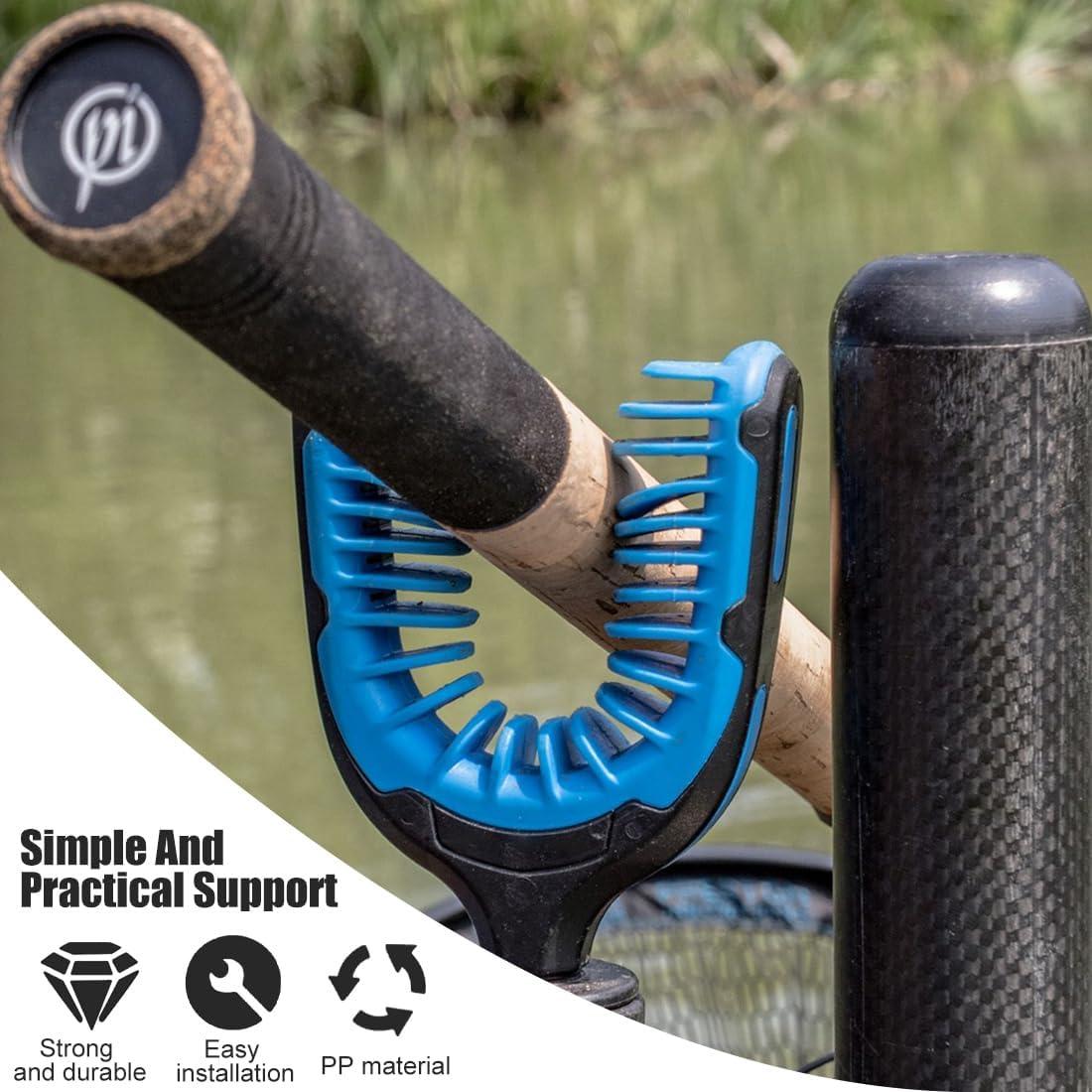 PHCOZY U-Shape Fishing Rod Rest Holder - Durable Plastic & Rubber Back ...