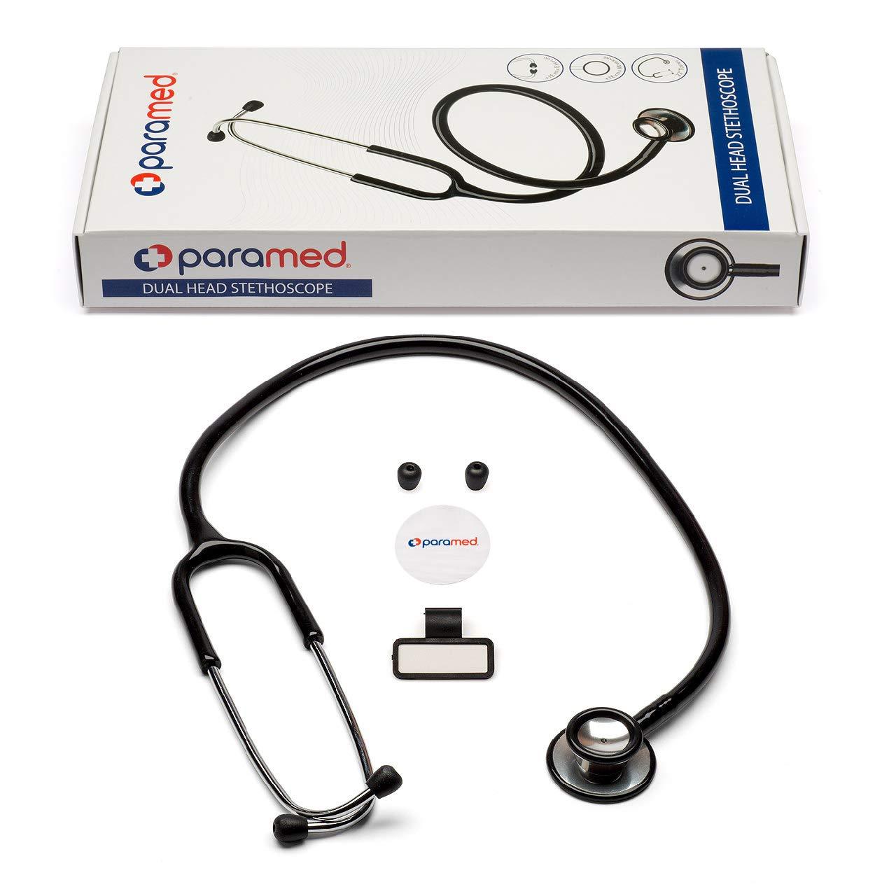 PARAMED Stethoscope - Dual Head Cardiology for Medical Use - 22 inch ...